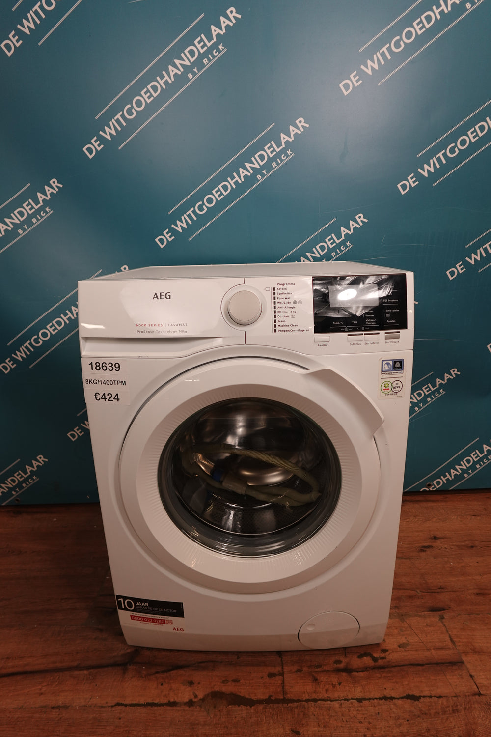 Wasmachine AEG Lavamat 6000 Series 8 kg 1400 toeren – De Witgoedhandelaar